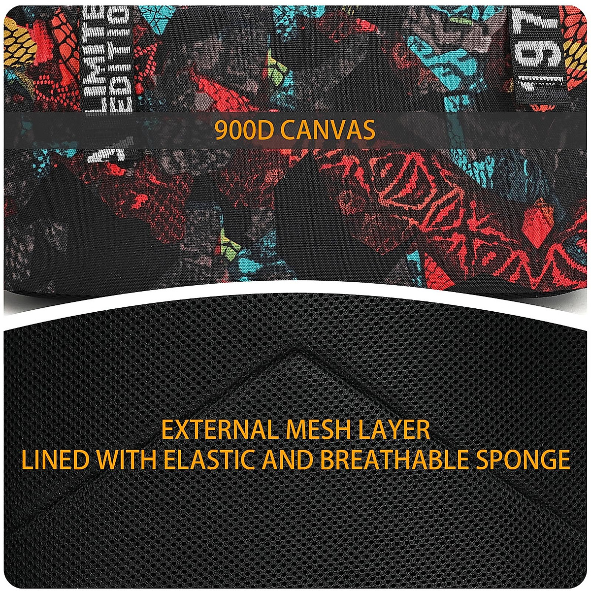 AUOBAG Canvas Backpack for men School bag for boys Bookbag for teenage with USB Charging Port Fits 15.6 Inch Notebook (Black)