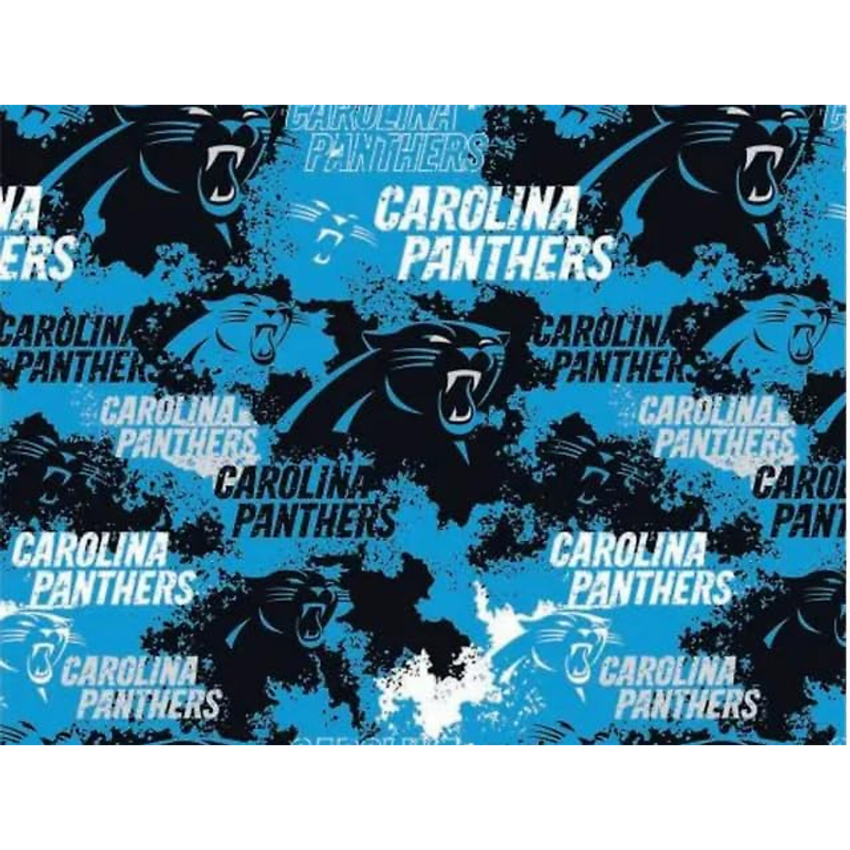 Carolina Panthers Cotton Fabric - NFL Team Logo Cotton Fabric by The Yard, Fat Quarter, Half Yard, 1 Yard, 2 Yard Cuts