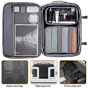 VGOAL Large Travel Backpack For Women Men, Carry On Backpack, 40L Travel Backpack Flight Approved Weekender Backpack Luggage Suitcase Backpack Expandable With 4 Packing Cubes