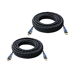 Aurum Ultra Series High Speed HDMI Cable with Ethernet - Braided 40 Ft HDMI Cable Extender Supports 3D and Audio Return Channel up to 4K Resolution - Compatible with TV, PC, Laptops, PS3-5 Pack