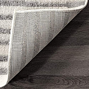 nuLOOM Briggs Tribal Striped Area Rug, 9x12, Light Grey