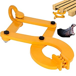 GPOAS Pallet Puller Clamp 1T/2204lbs Stump Puller Steel Single Scissor Truck Material Handling with 5.5 Inch Jaw Opening Industrial Pallet Hook Puller Tool For Hoisting Wood, Board