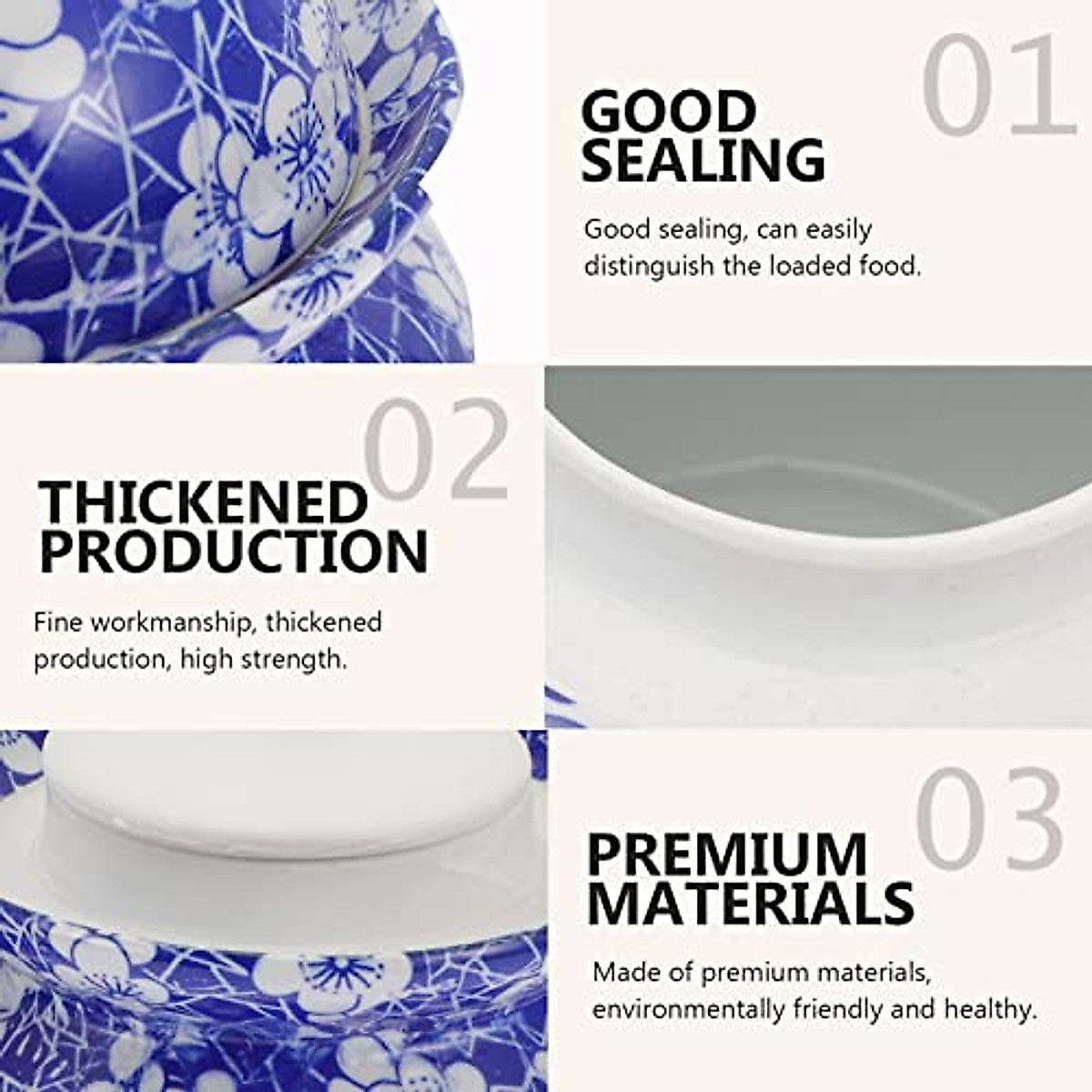 Vaguelly Ceramic Kimchi Jar Traditional Pickles Jar Pickles Storage Jar Ceramic Pickles Jar Home Storage Pot Food Storage Jar Kimchi Storage Jar Food Ceramic Canister Household Jar