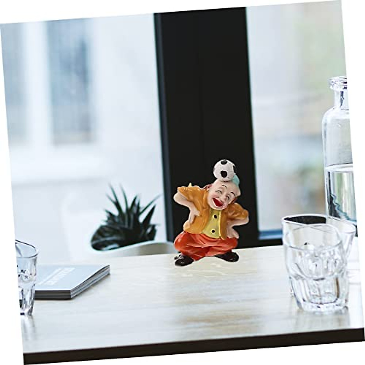 ABOOFAN 15 Pcs Miniatures Kids Planter Desk Top Decor Tiny People Toy Mini Clown Figurines Circus Party Favors Funny Clown Decor Bonsai Cartoon Clown Miniature Clown Ornaments Baby Statue