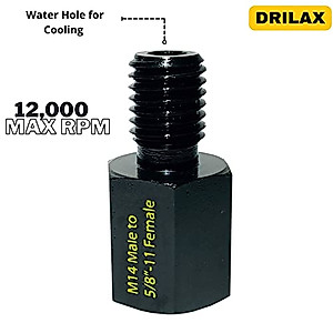 Angle Grinder Attachment M14 Adapter 5/8 inch 11 Female to M14 Male 12,000 RPM Rated Wire Wheel Drill Adaptor Compatible with Dewalt, Makita, Milwaukee, Hitachi, Ryobi Tools