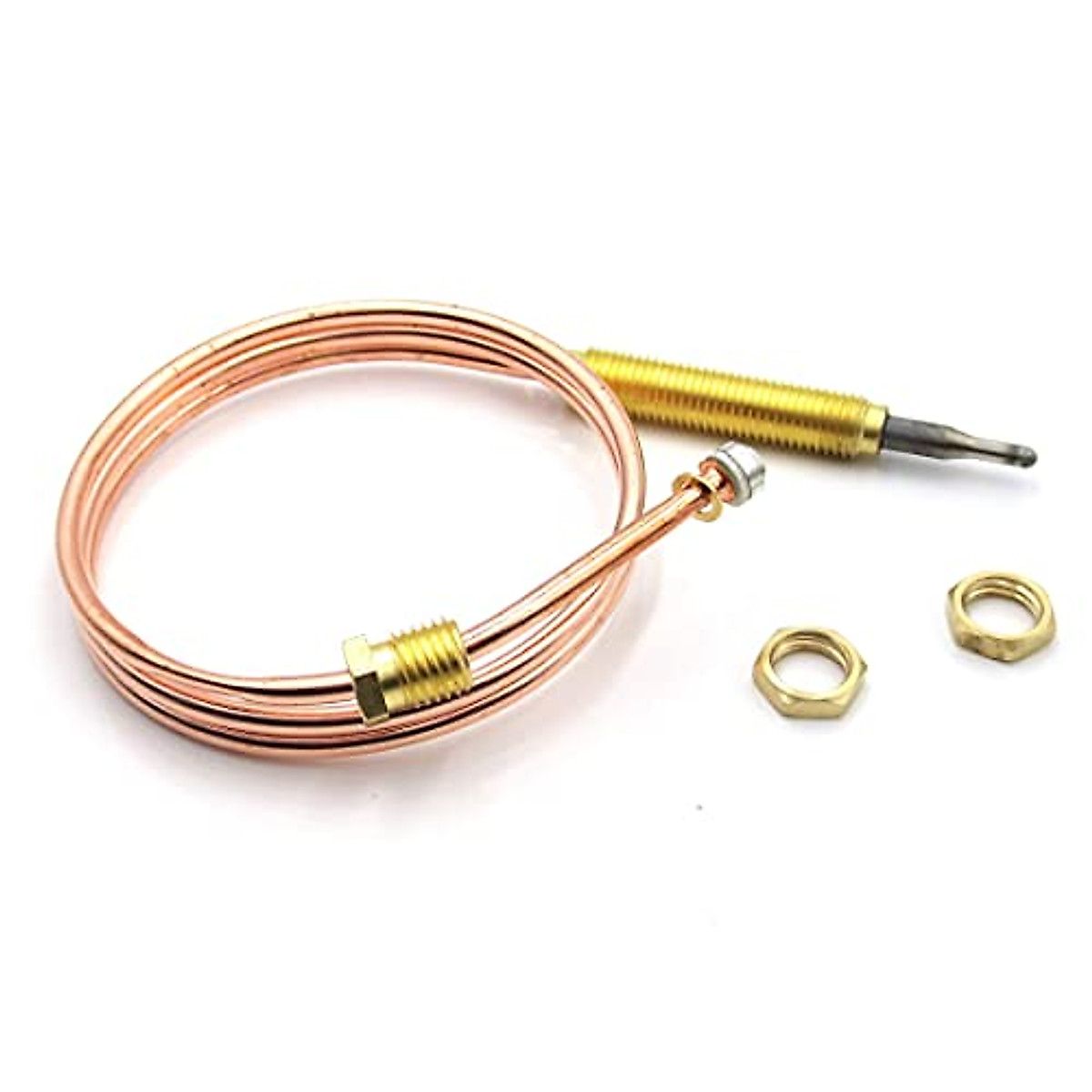 Universal Gas Thermocouple 24" Length Used on BBQ Grill or Fire Pit Heater or Gas Water Heater M8x1 End Nut and Head Tip