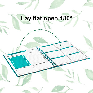 Cheneyboo Weekly Planner Undated, To do list planner notebook, 52 Weeks Planner, Small SIZE Planner 5.2"x7.5", Green