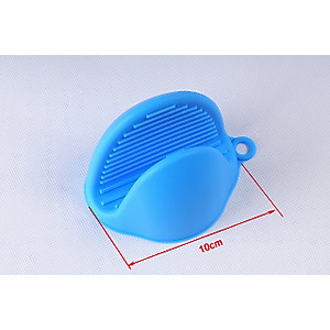 Sailing. Silicone Gloves/Mitts for BBQ Baking Cooking, Heat Resistant Barbecue Oven Cooking Grilling Mitts, Pot Holder (Set of 2, Blue)