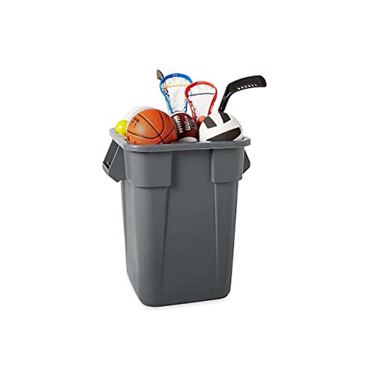 Rubbermaid Commercial 353600Gy Brute Container, Square, Polyethylene, 40Gal, Gray