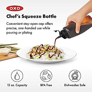 OXO Chef's Condiment Squeeze Bottles (Pack of 3) - Medium 12 oz