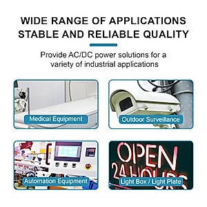 36V/11A DC Power Supply Adapter 400W 110V/220V DC Power Supply with Fine Adjustment Knob AC 110V to DC 36V Voltage Regulator Transformer Built in Cooling Fan