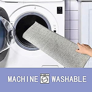 MIIUJJIR Area Rug 2x3 Ft Door Mat Geometric Washable Entryway Rug, Faux Wool Non Slip Doormat Indoor Entrance Foldable Soft Fuzzy Throw Rug Low-Pile Floor Mat Carpet Bedroom Living Room Decor