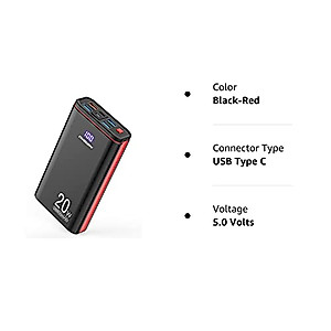 Ayeway Battery Pack USB C Portable Charger PD 20W Fast Charging 26800mAh Power Bank with Type C Output,External Battery Phone Charger for iPhone 13,14,MacBook,Samsung Galaxy,Camping Lantern,USB Fan.