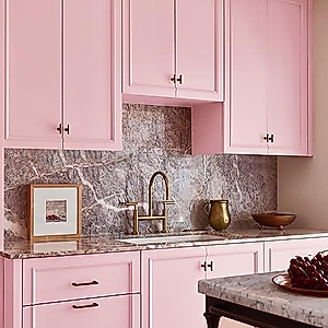 Abyssaly Pink Wallpaper 15.7" X 118" Pink Peel and Stick Wallpaper Self-Adhesive Removable Contact Paper for Cabinets Girls Bedroom Furniture Home Decor