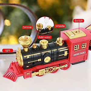 Train Set - Electric Train Toys for Boys Toddlers Classical Train Toys| Toy Train | Steam Locomotive Engine| Christmas Toy Train Gifts for Kids Ages 8-14 & 3 Years Old Toddlers