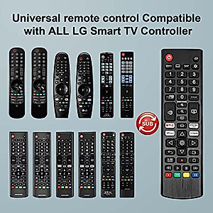 (Pack of 2) Universal Remote Control Replacement for LG-TV-Remote Compatible for LG UHD HDTV HDR LCD LED OLED Webos NanoCell QNED 4K 8K Smart TV with Prime Video, Disney, Netflix, LG Channels Button