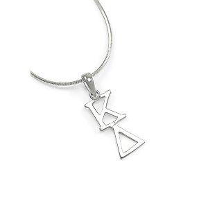 The Collegiate Standard Kappa Delta Sterling Silver Lavaliere Pendant