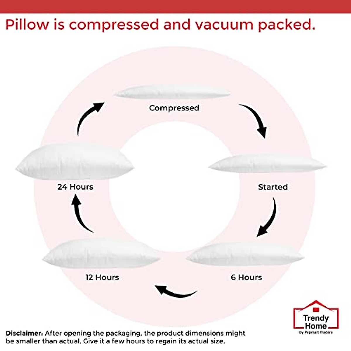 Trendy Home 12x20 Throw Pillow Insert (pack of 2, White), Bed and Couch Pillows Stuffer Hypoallergenic, Lumbar Support Decorative Home Outdoor Pillow Filler (Non Woven, 2 Pack)