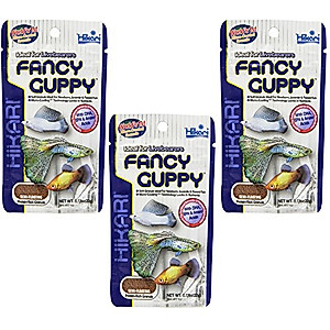 (3 Pack) Hikari Usa Tropical Fancy Guppy For Pet Health, 0.77-Ounce Each