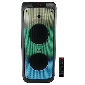 Rockville BASS Party 10 Dual 10 inch Portable Battery LED Party Bluetooth Speaker