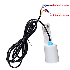 1PC ice Thickness Probe, ice Machine 4-Wire 2P Plug Water Level and de-ice Dual Probe, de-ice Sensor, Water Temperature de-ice Float Sensing Device for Computer Board