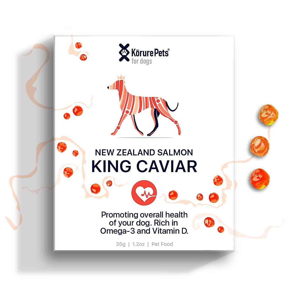 Kōrure Pets Dog King Caviar - Rich in Omega-3 Fatty Acids for Improved Heart Health, Immunity and Cognitive Function