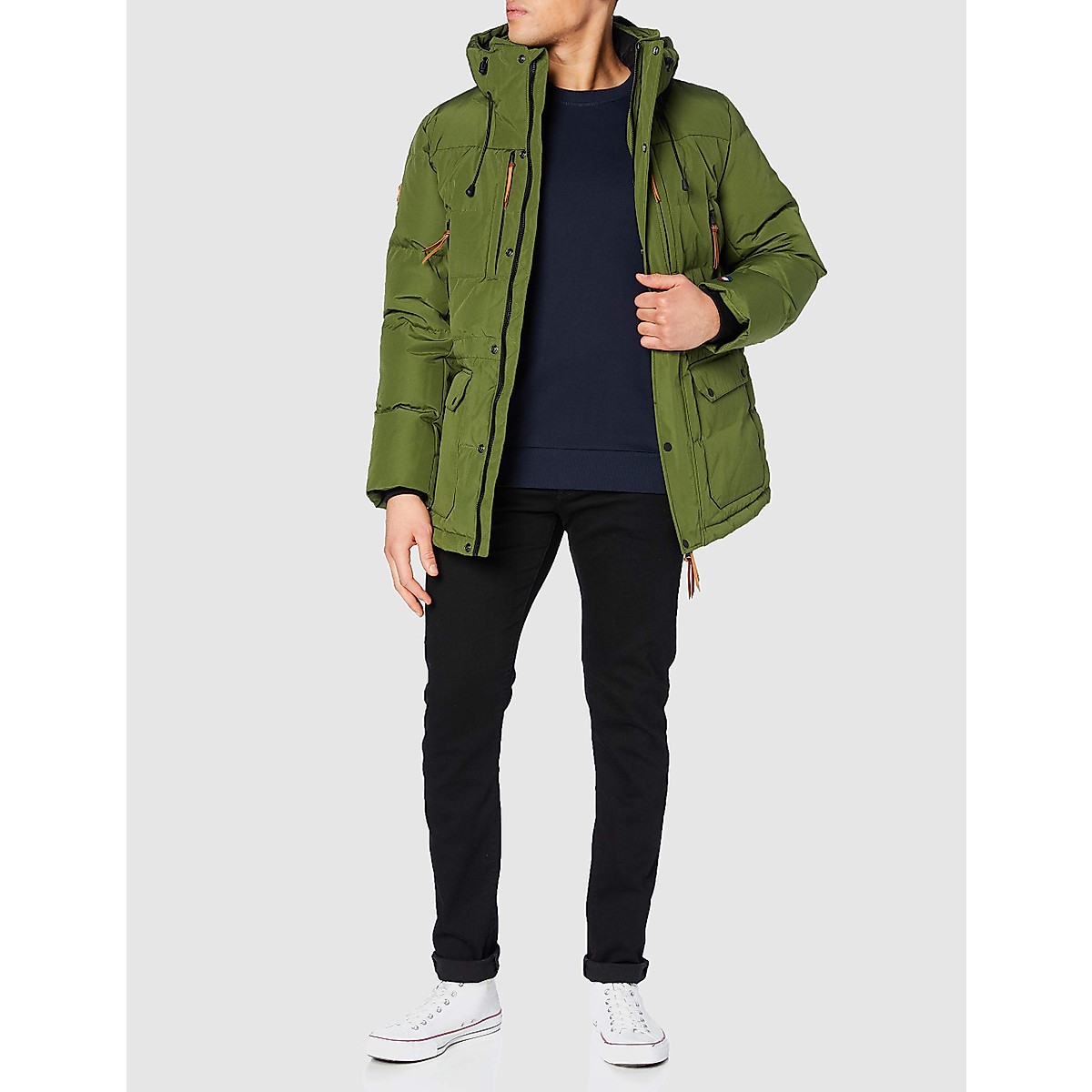 Superdry Men's Expedition Down Parka, Black, L