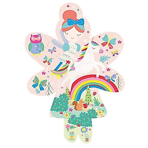 Floss & Rock 42P6331 Fairy Shaped Rainbow Fairy Jigsaw with Shaped Box, 20-Piece Set