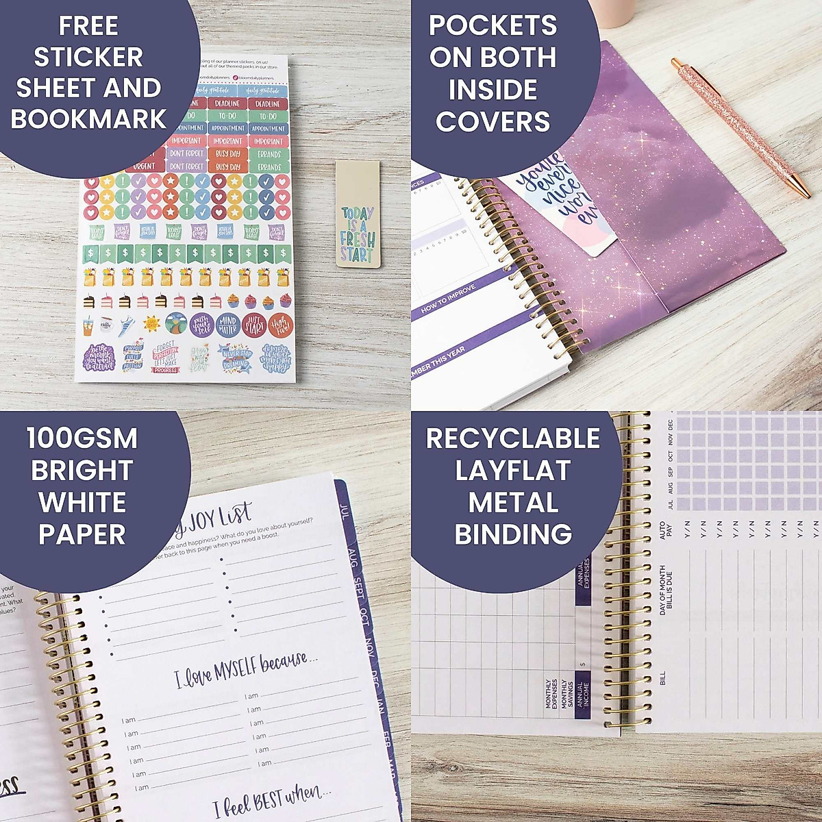 bloom daily planners 2023-2024 Academic Year Day Planner (July 2023 - July 2024) - 5.5” x 8.25” - Weekly/Monthly Agenda Organizer Book with Stickers & Bookmark - Good Things Are Coming