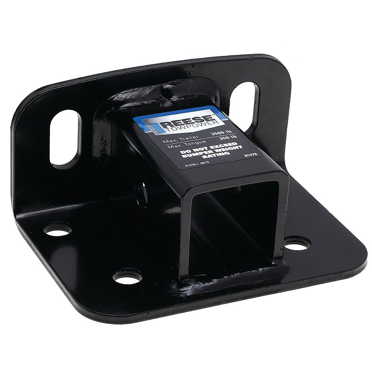 Reese Towpower 81378 Class II Step Bumper Receiver Hitch, Black