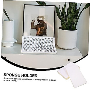 BESTOYARD 8 pcs Box jewelry box pad jewelry stand foam ring holder jewelry tray insert showcase dsiplay insert jewelry foam insert ring display pad eyeglass tray sponge lining ring box white