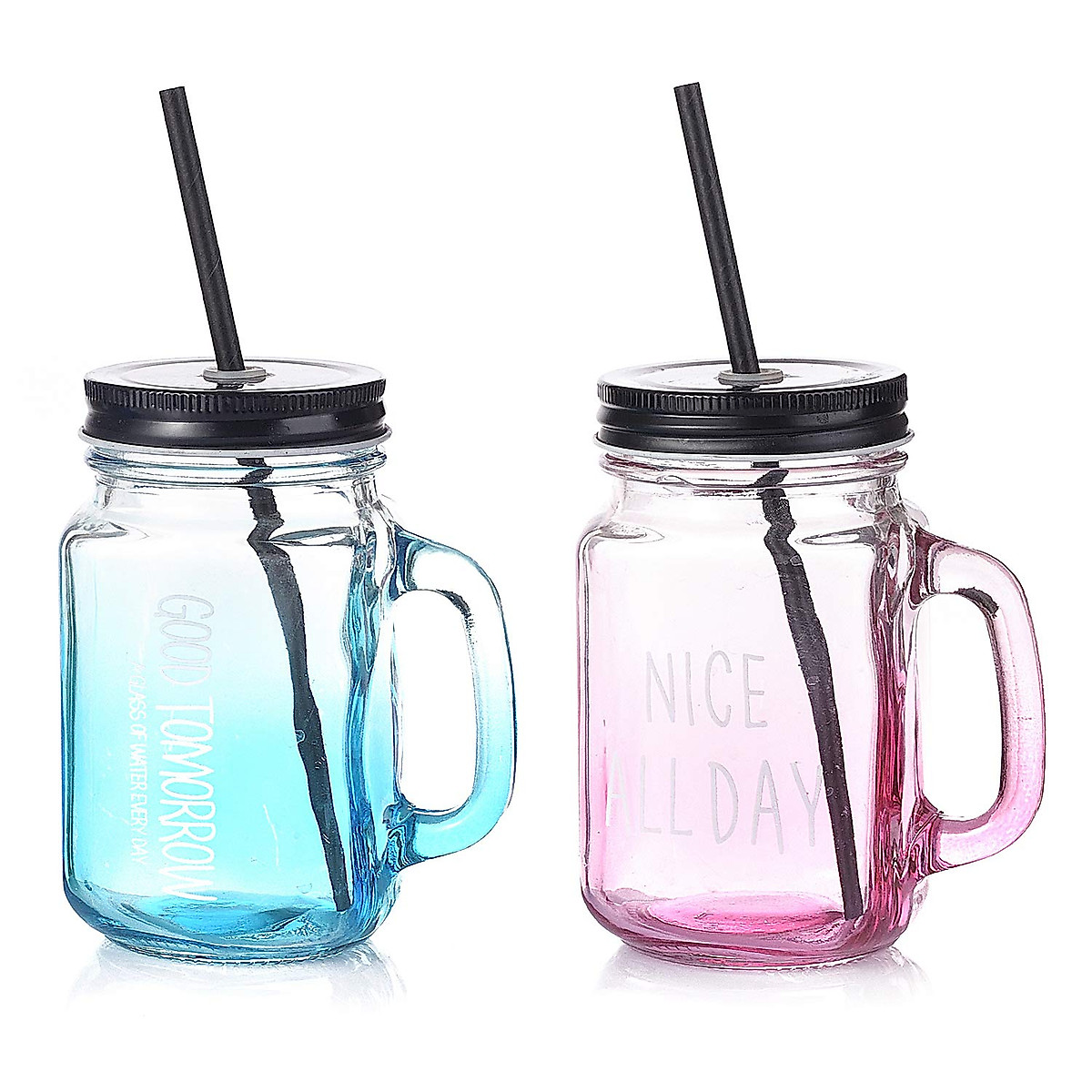 ALINK 100 Black Paper Straws, Biodegradable Disposable Drinking Straws Bulk for Party Supplies, Birthday, Wedding, Bridal/Baby Shower, Restaurant and Holiday Celebrations