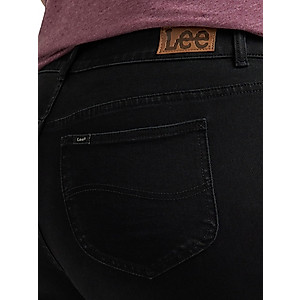 Lee Women's Size Legendary Mid-Rise 21" Capri Jean, Black, 16 Plus