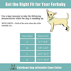 CuteBone Inflatable Cat Cone Collar to Stop Licking After Surgery-Double Adjustable Neck Range P23SO00102S