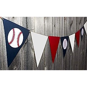 NSTaygate Baseball Flag Banner Decortaion Concessions Birthday Pennant Bunting Sports Party Supplies(Pennant)