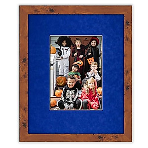 8x10 Frame Mat for 5x7 Photo - Royal Blue Suede Picture Matboard for Frames Measuring 8 x 10 Inches - Bevel Cut Matte to Display Art Measuring 5 x 7 Inches - Acid Free ONE MAT