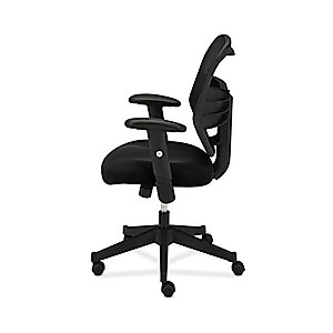 HON Prominent High Back Work Mesh Computer Chair for Office Desk, (HVL531), Swivel-Tilt, Black Fabric