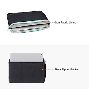 MOSISO Laptop Shoulder Bag Compatible with MacBook Air/Pro, 13-13.3 inch Notebook, Compatible with MacBook Pro 14 inch M3 M2 M1 2023-2021,Polyester Briefcase Sleeve with Front Arc Pocket, Blue