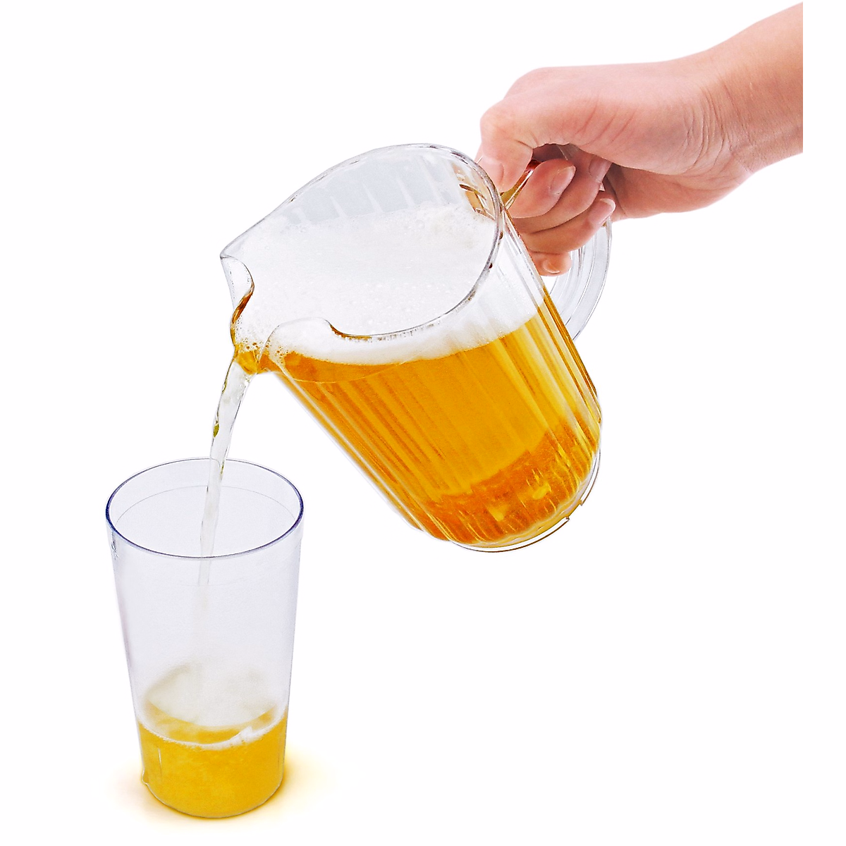 New Star Foodservice 46113 Resturant-Grade Polycarbonate Plastic Water Pitcher, 60 oz, Clear, Set of 12