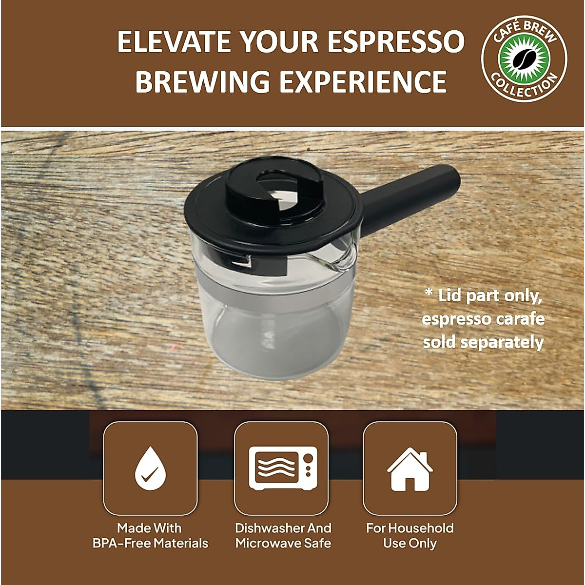 Espresso Carafe Lid, Universal Replacement fits Krups, IMUSA, Hamilton Beach, Mr. Coffee, Breville, Univen