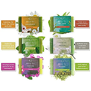 O Naturals. Natural Soap Collection and Green Tea Soap Collection Bundle. Two 6 packs 4 ounce Each Bar