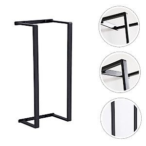 Unomor Towel Roll Storage Rack Hanger Stand Wall Mounted Shelves Wall Mount Towel Hanger Organizer Towel Mounted Towel Shelf for Bathroom Blanket Ladder Towels 304 Stainless Steel Black