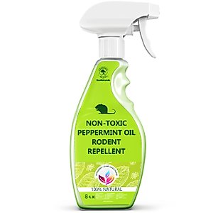 All Natural Peppermint Oil Spray, Non-Toxic Rat Repellent to Repel Mice and Rats, Rodent Repellent Spray - 8oz Ready to Use