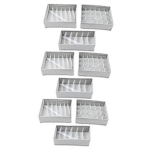Zerodeko 3 sets Sock Use for Drawer Bag Shirt Grey Underwear Dividers Organizer Bra Clo Divider Supplies Storage Folding Foldable Desk Underpants Washable Organizers Cloth Home Clothes