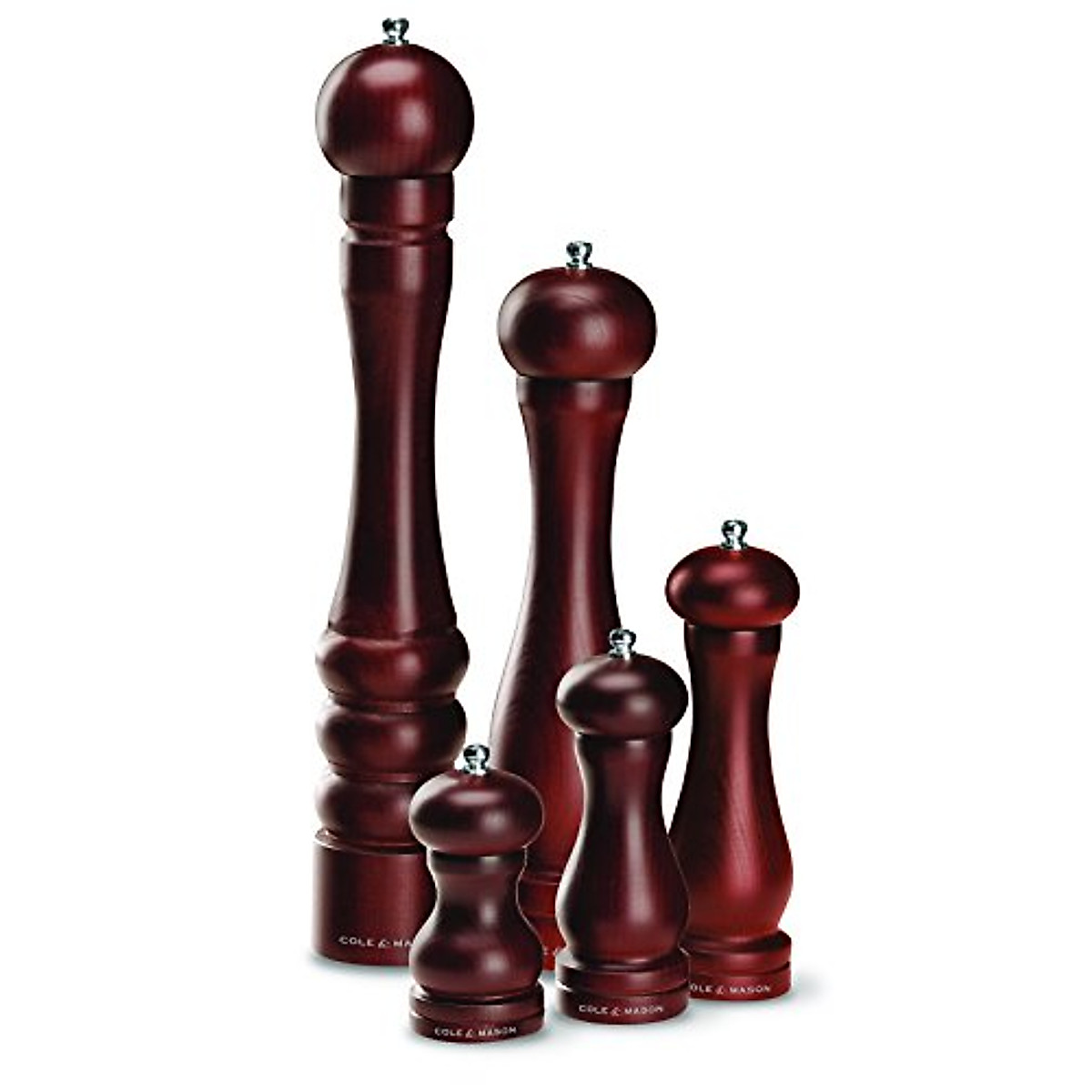 Cole & Mason Precision Grind Forest Capstan Pepper Mill, Stained Beech Wood/Walnut, 31.5 cm