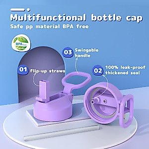 Kids Water Bottle, 12oz Water Bottles Kids with Straw and Stickers, Stainless Steel Vacuum Double Wall Insulated cup, Kids Water Bottle for School, Gifts for Girls(Purple and Blue)