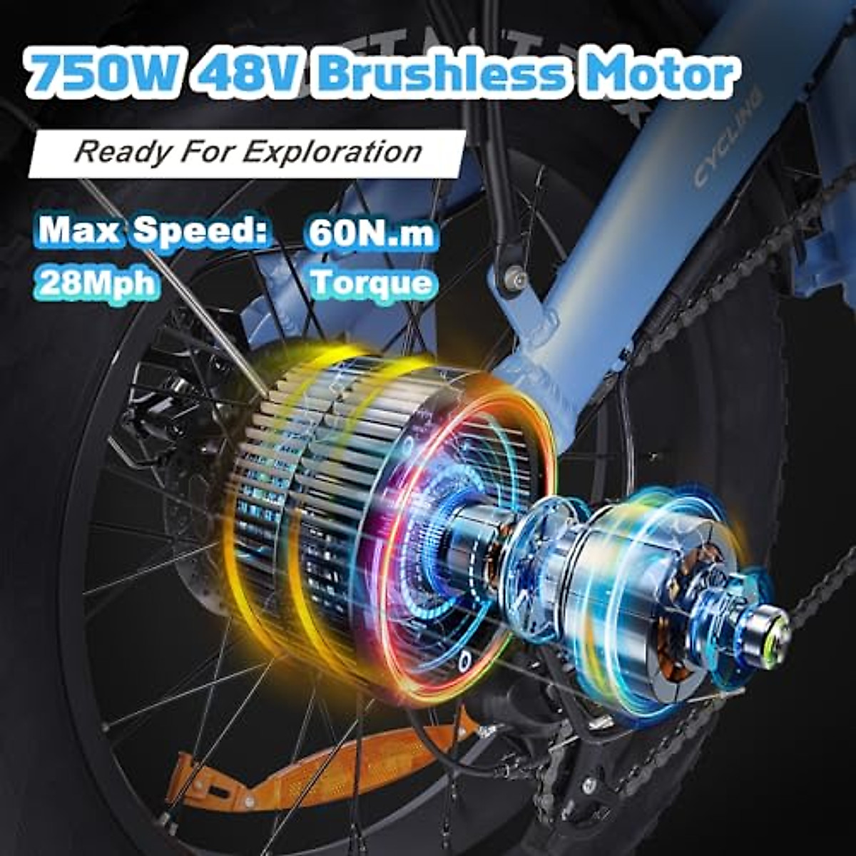 GELEISEN Electric Bike for Adults, Peak 1000W Folding Ebikes, 48V 13Ah Removable Battery Up to 54 Miles, 28Mph MAX Speed, 20" x4.0 Fat Tire Electric Bicycle w/ 7 Speed Gear for Commute Beach Mountain