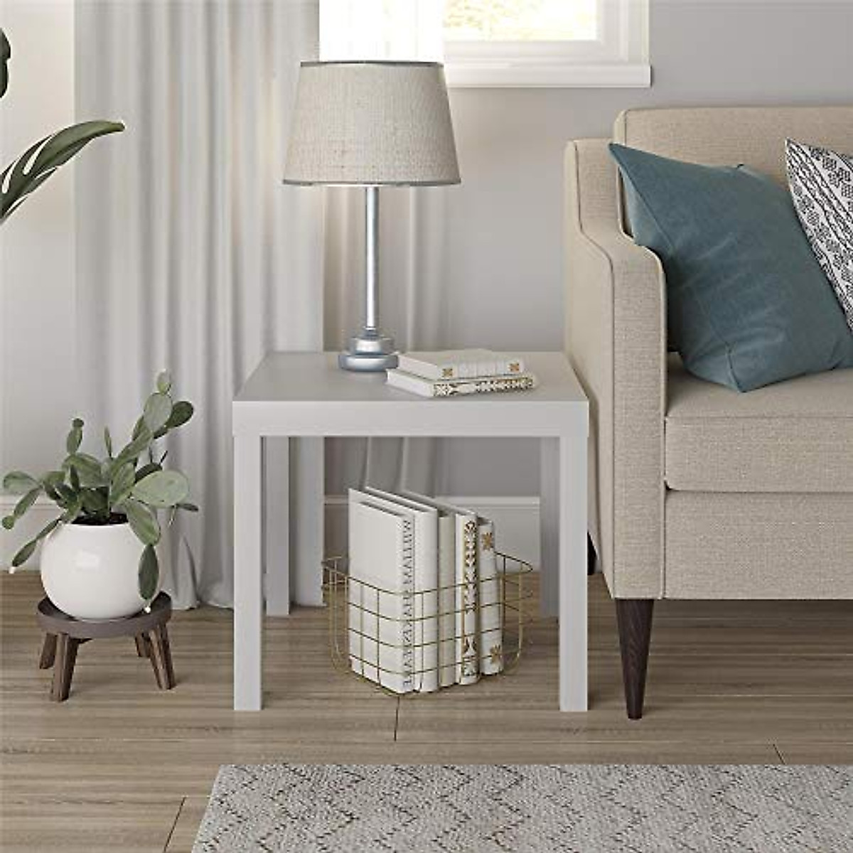 Ameriwood Home Parsons Modern End Table, Gray