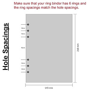 2024 Monthly Planner Refill for A5 Binder, Two Page Per Month, January 2024 - December 2024, 5.6"x8.25", 6-Hole Punched