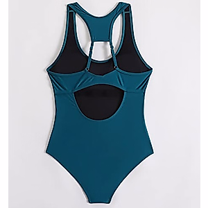 Danga bay Athletic One Piece Swimsuit Women Black Bathing Suits Teens Modest Swimwear Girls Sport Chlorine Resistant Adjustable